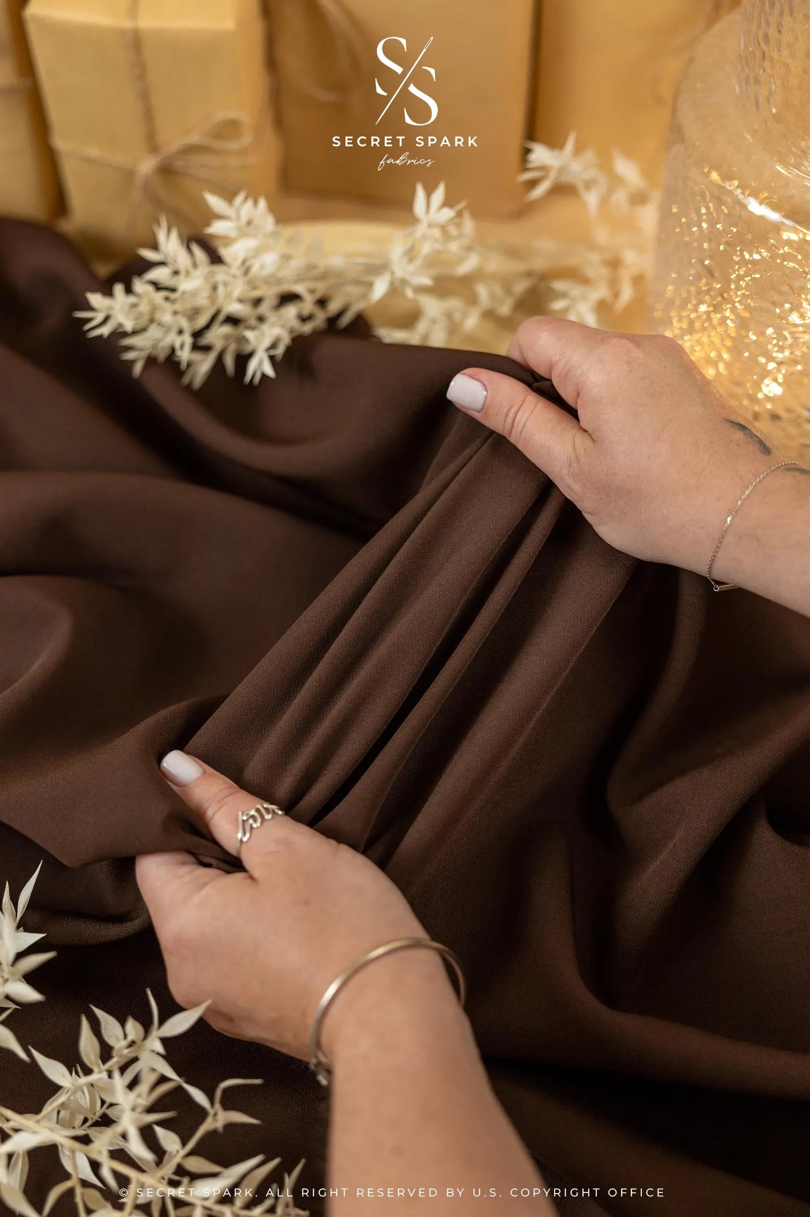 Chocolate Crepe Fabric | Structured | for Blazers & Tailoring – Secret Spark Fabrics