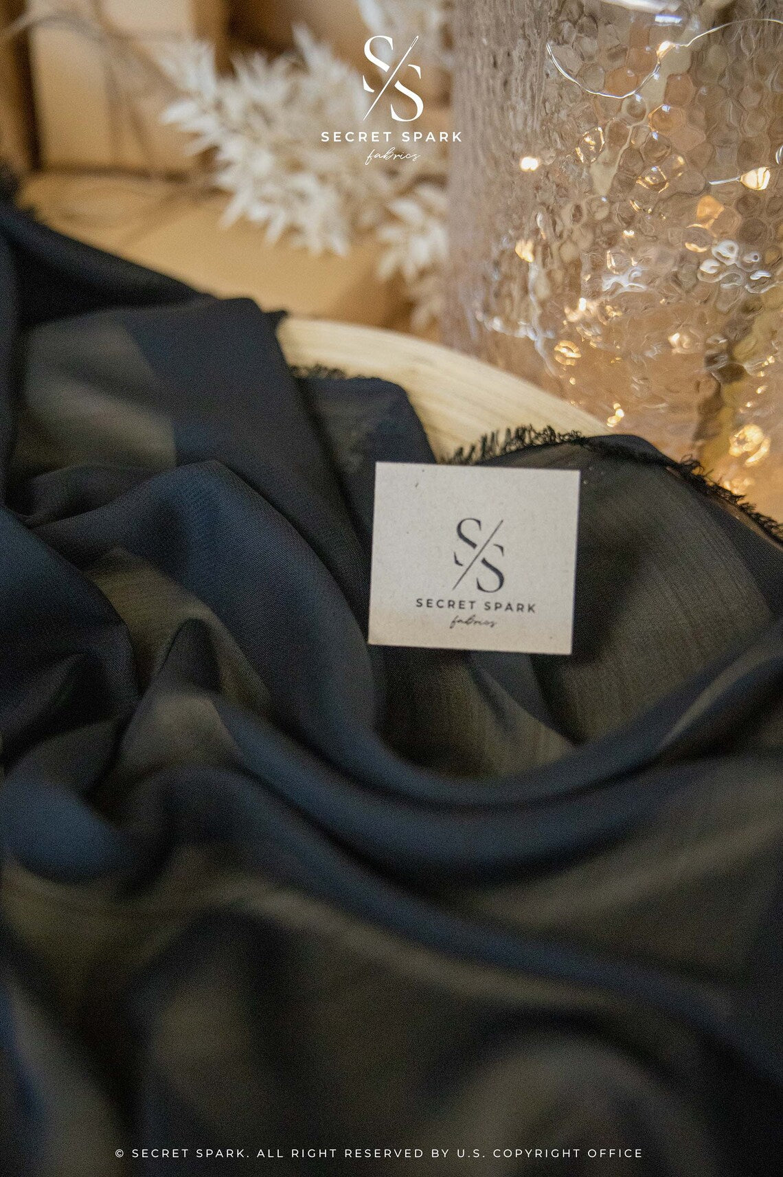 Black Color Soft Matte Fabric with Elegant Drape, for Evening Dresses ...