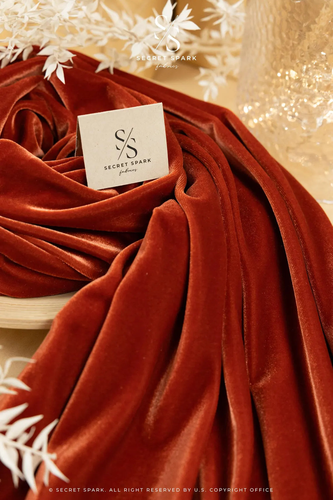 Burnt Rust Stretch Velvet | 4-Way | for Autumn Decor & Costumes ...