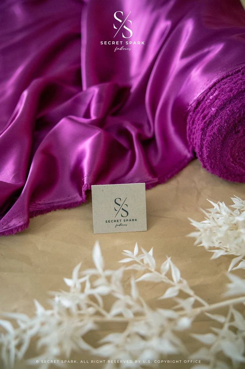 Dark Magenta Color Charmeuse Satin | Near Los Angeles – Secret Spark ...