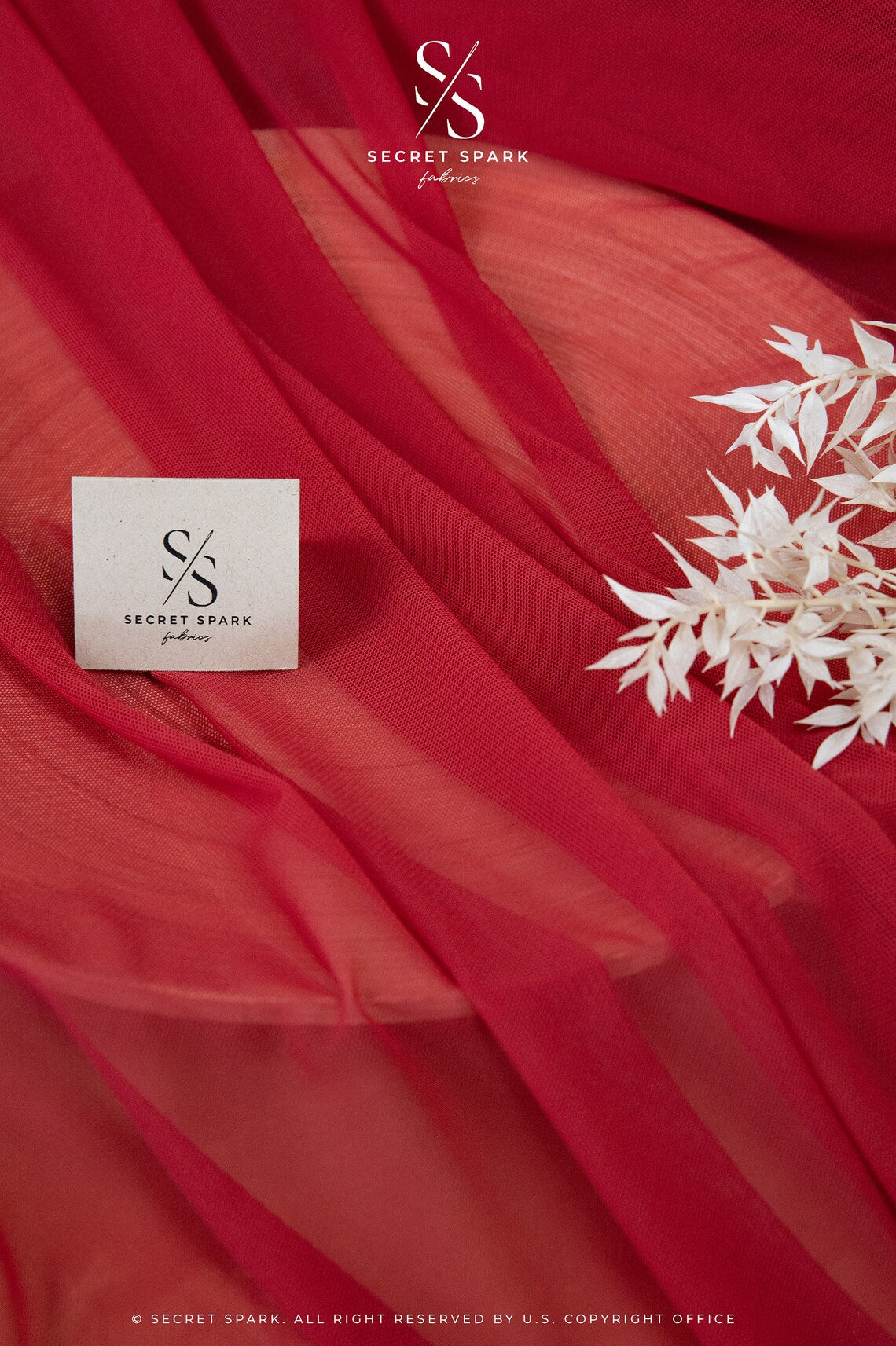 Buy Dark Red Power Mesh | Two-Way Stretch | for Dance & Performance ...