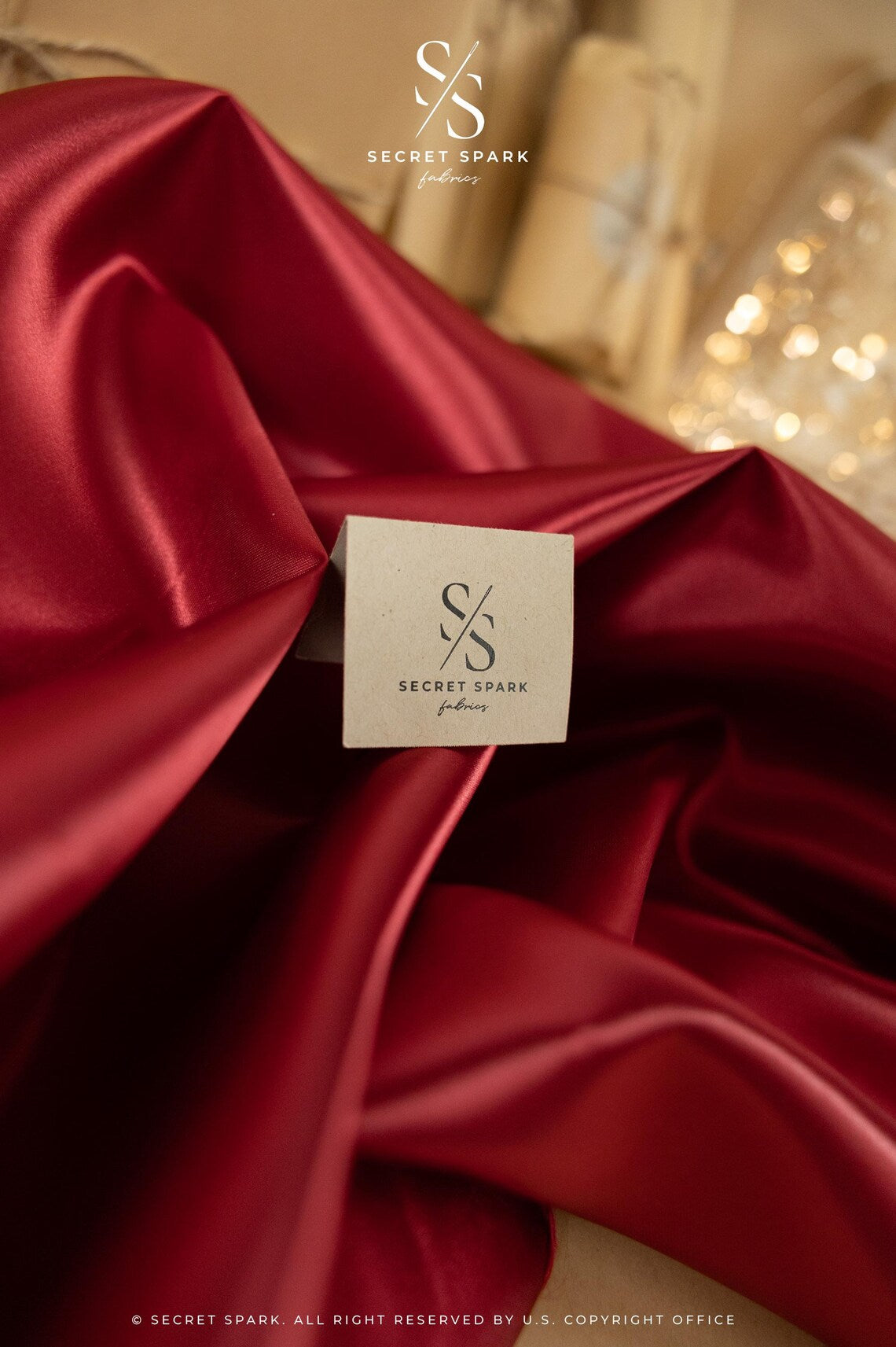 Dark Red Dense Satin | Premium | for Evening Wear & Accessories ...