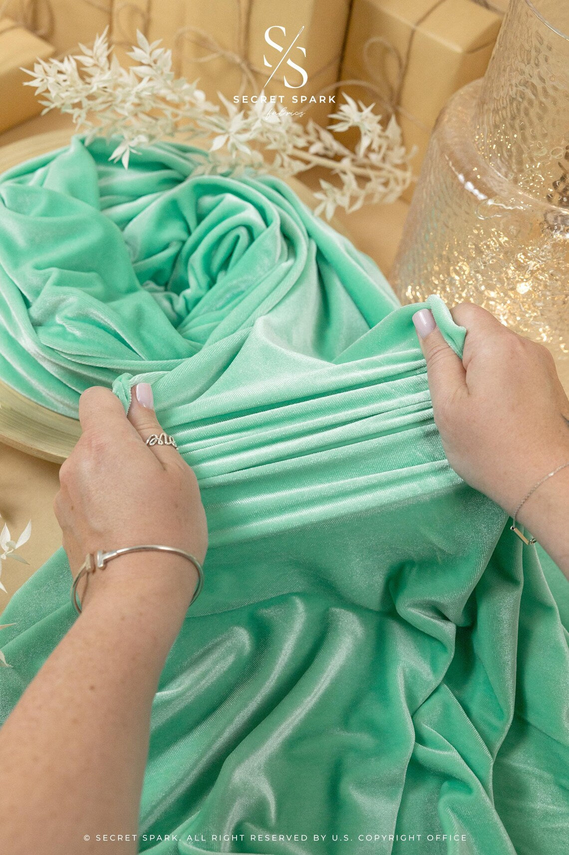 Order Mint Stretch Velvet | Soft Touch | for Wedding & Crafts – Secret ...