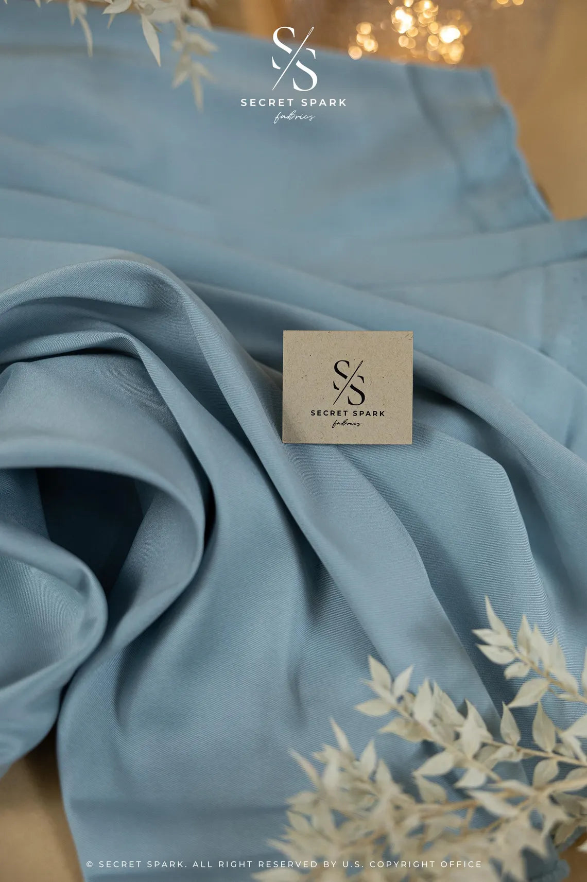 Buy Blue Mikado Satin | Structured | for Evening & Formal Wear – Secret ...
