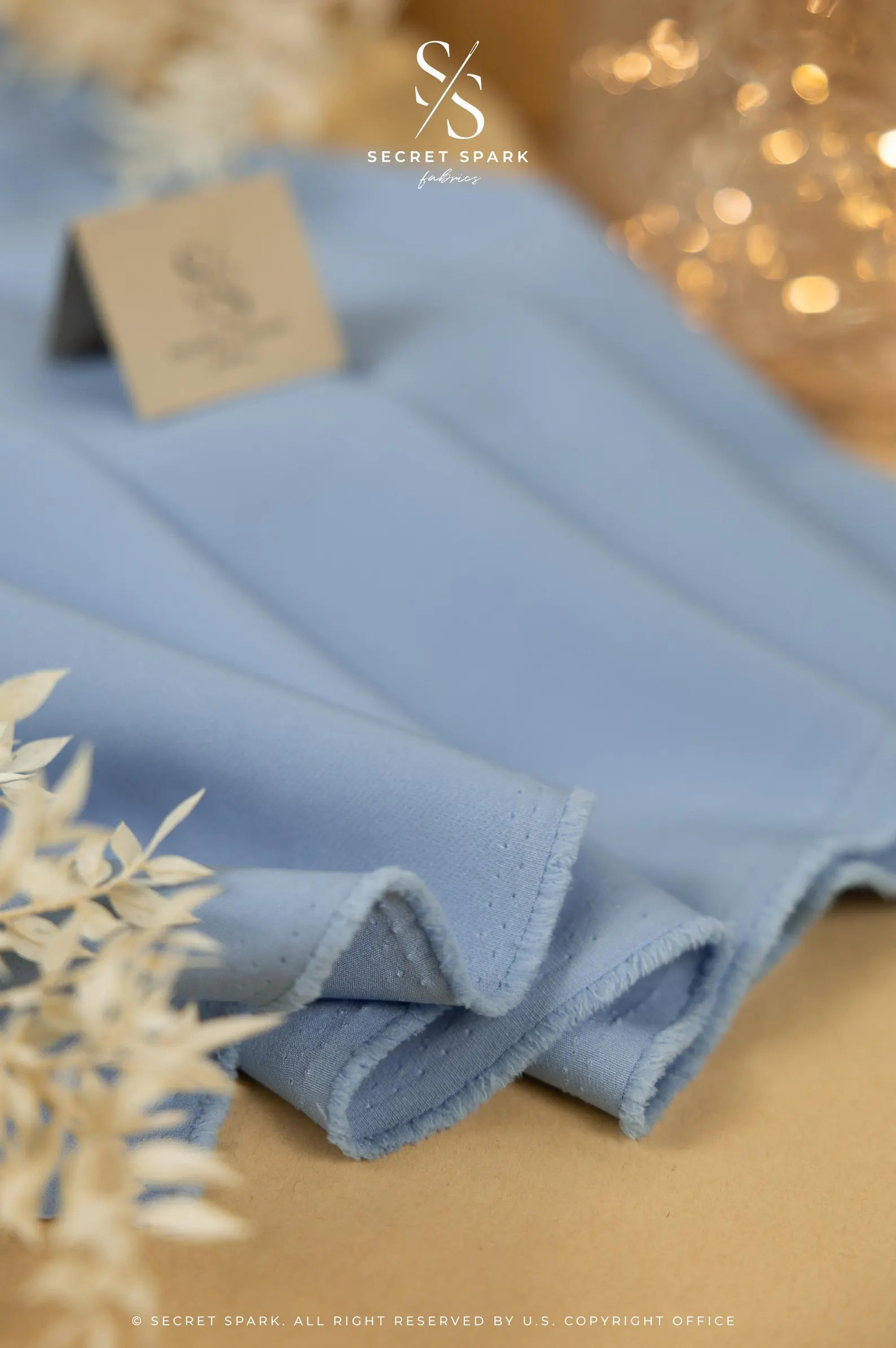 Order Blue Stretch Crepe | Quality | for Dresses & Decor – Secret Spark ...