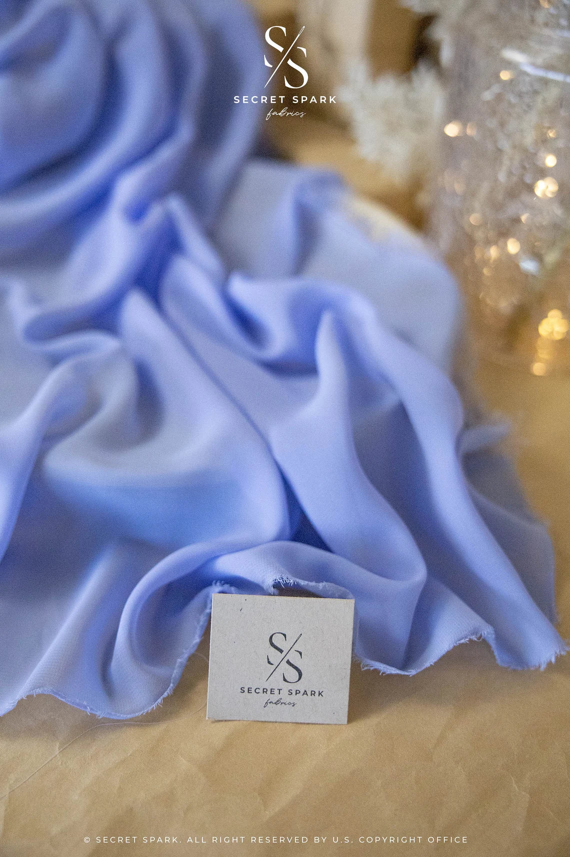 Aura Chiffon Blue Color Premium Material by the Yard for Dresses ...
