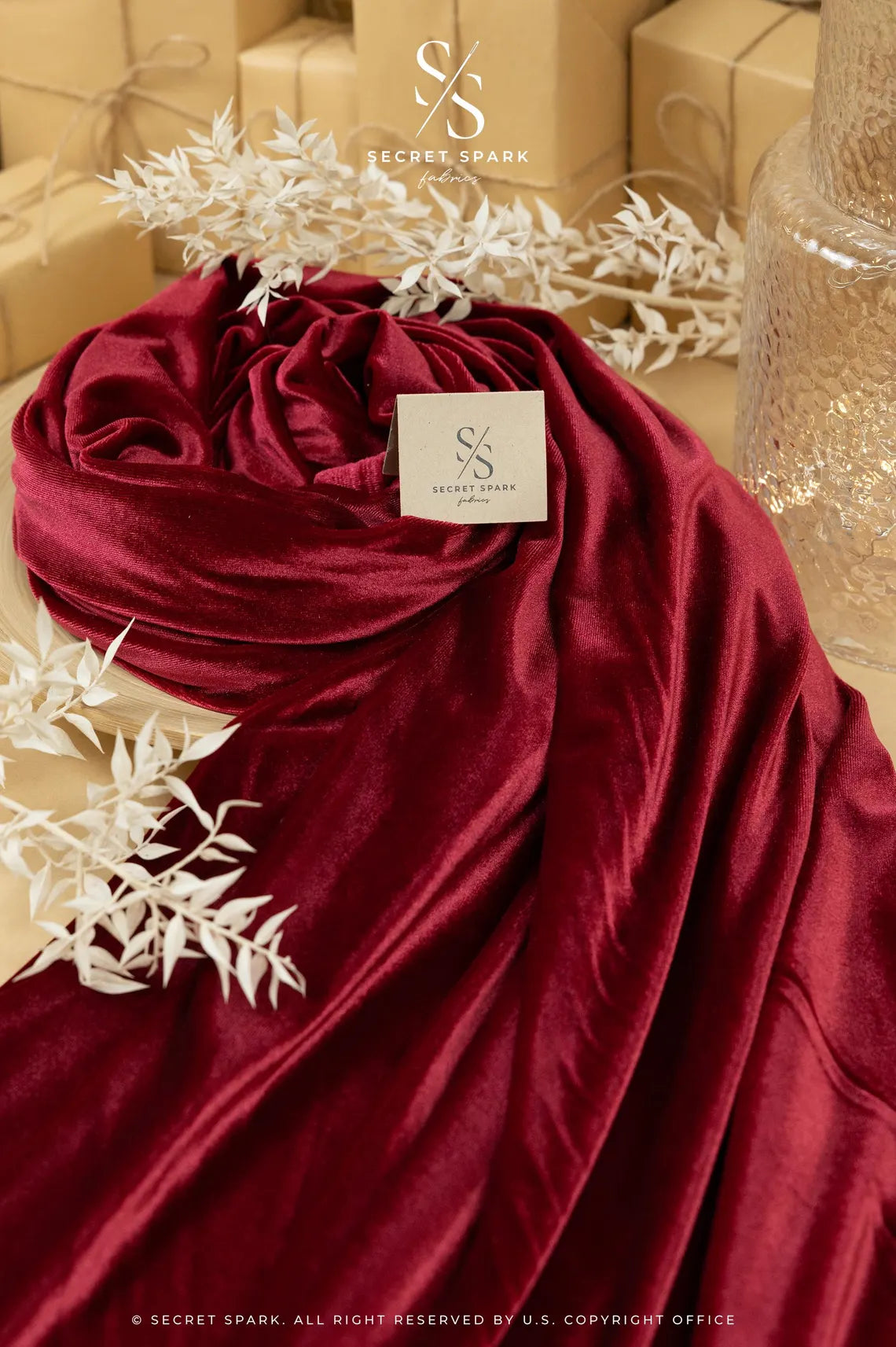 Buy Red Berry Stretch Velvet | Premium | for Gowns & Decor – Secret ...