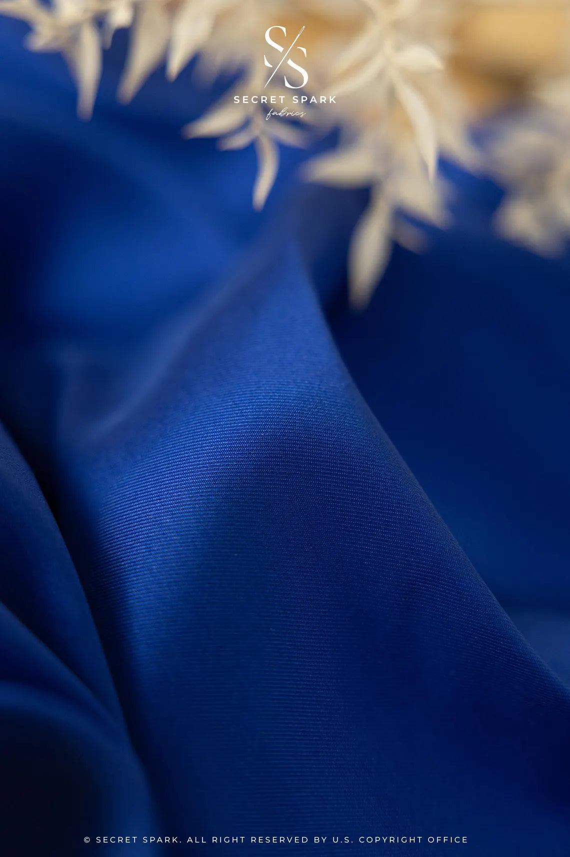 Buy Blue Mikado Satin | Dense Structure | for Evening & Formal Wear ...