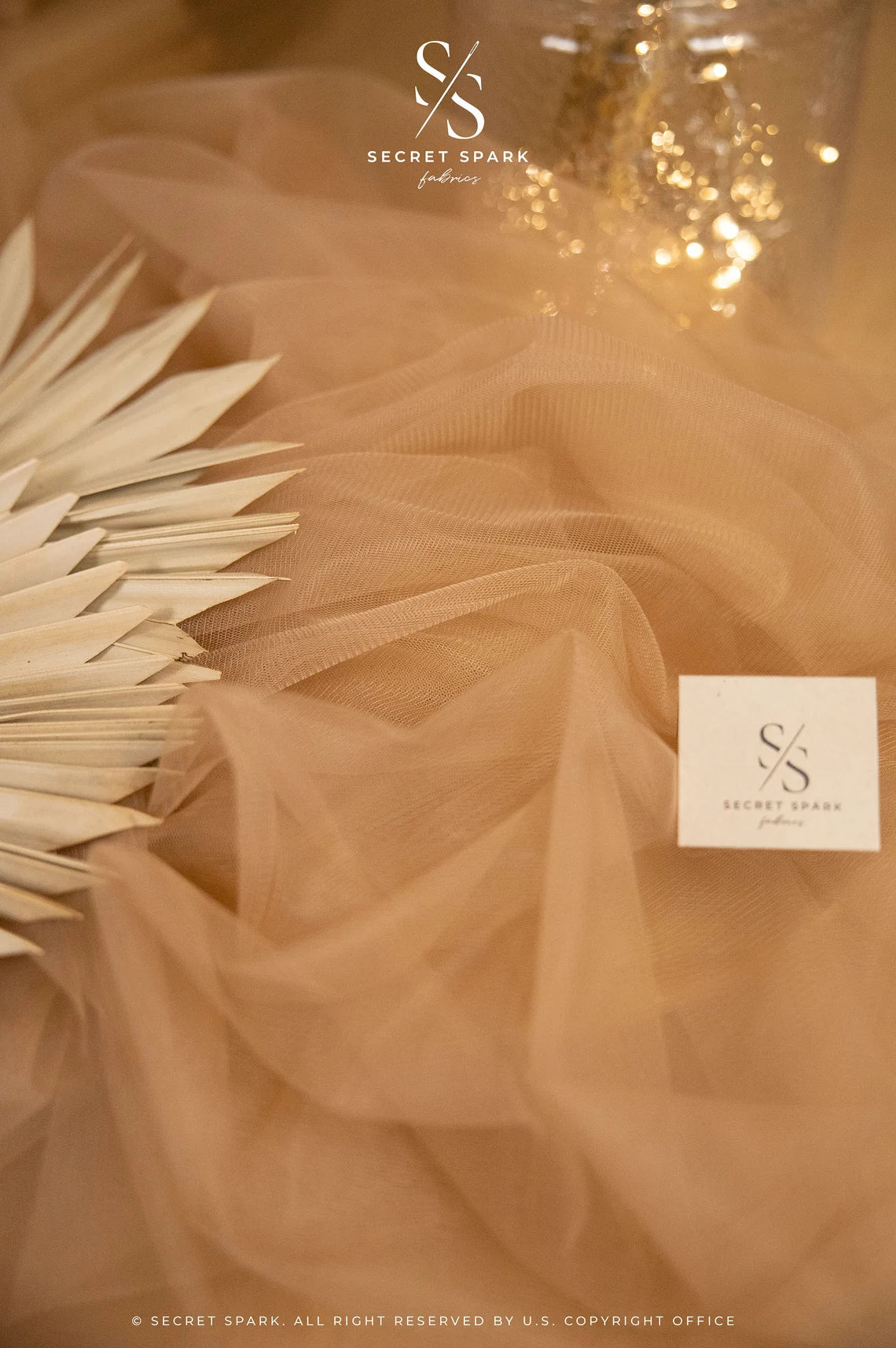 Buy Fabric Online Clouds Tulle 59" - Rustic Cedar Color Premium Quality ...