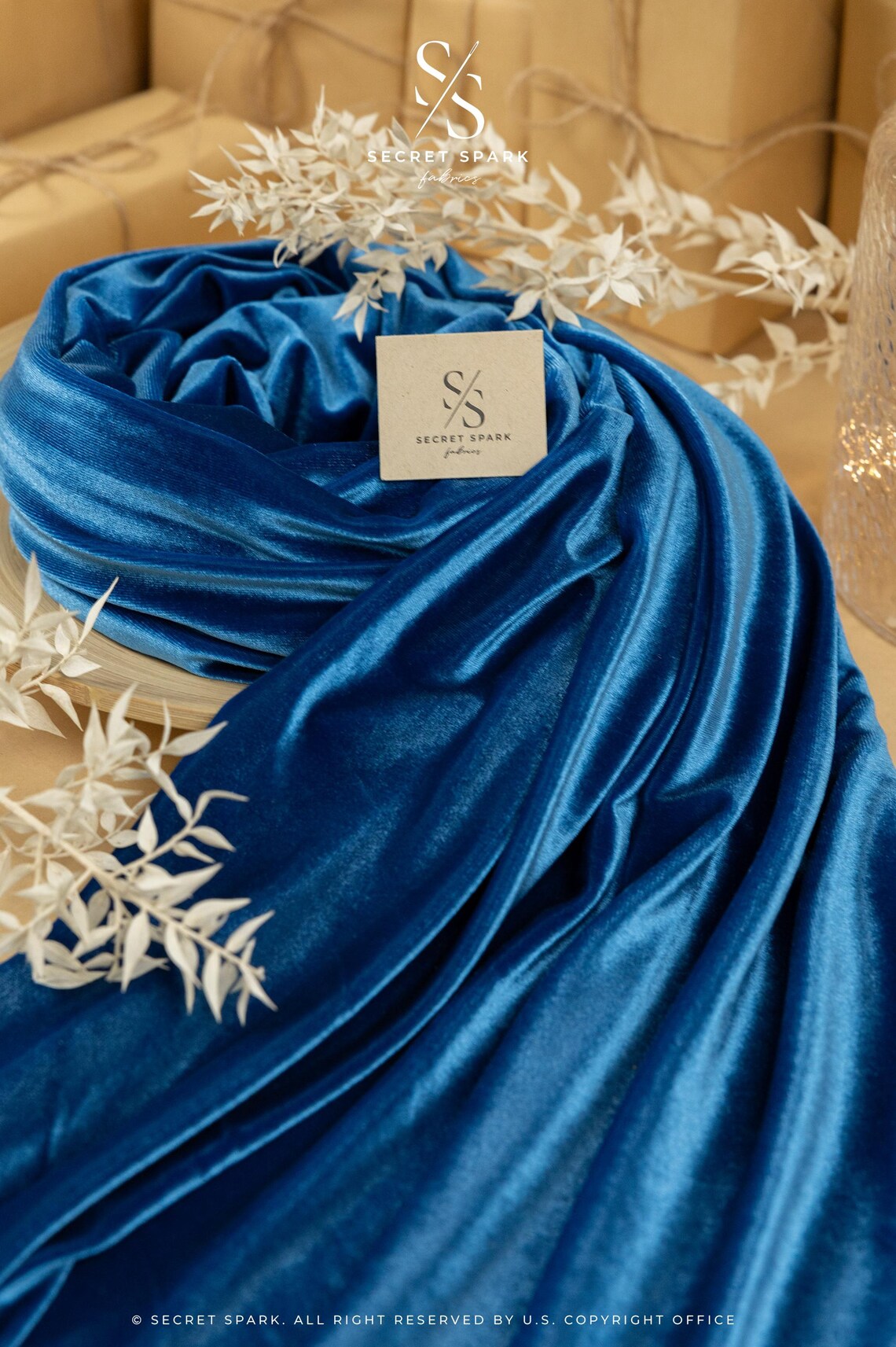 Sapphire Blue Stretch Velvet | Premium | for Gowns & Theater – Secret ...