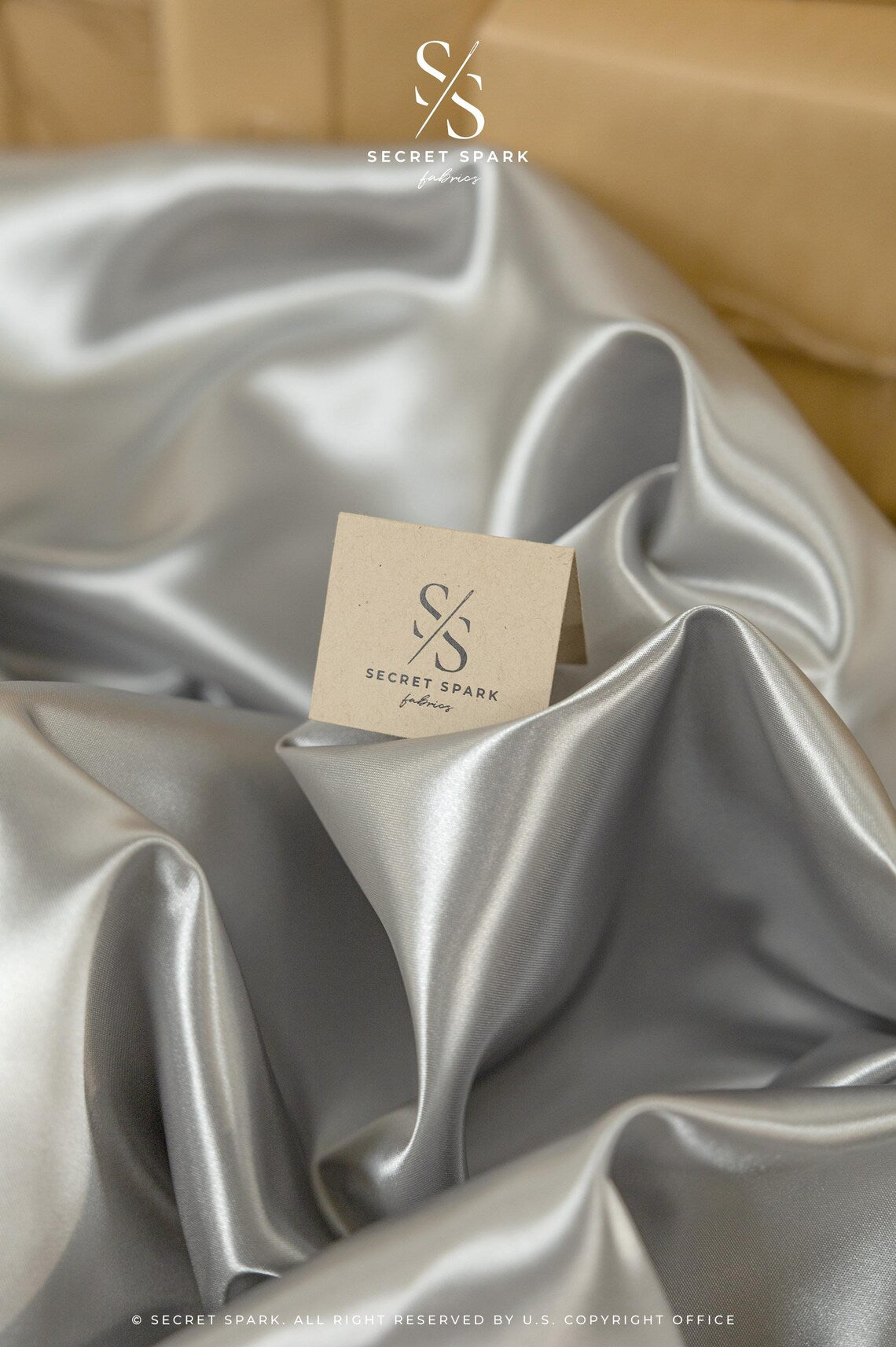 Silver Gray Satin Fabric | Glossy | for Evening & Decor – Secret Spark ...