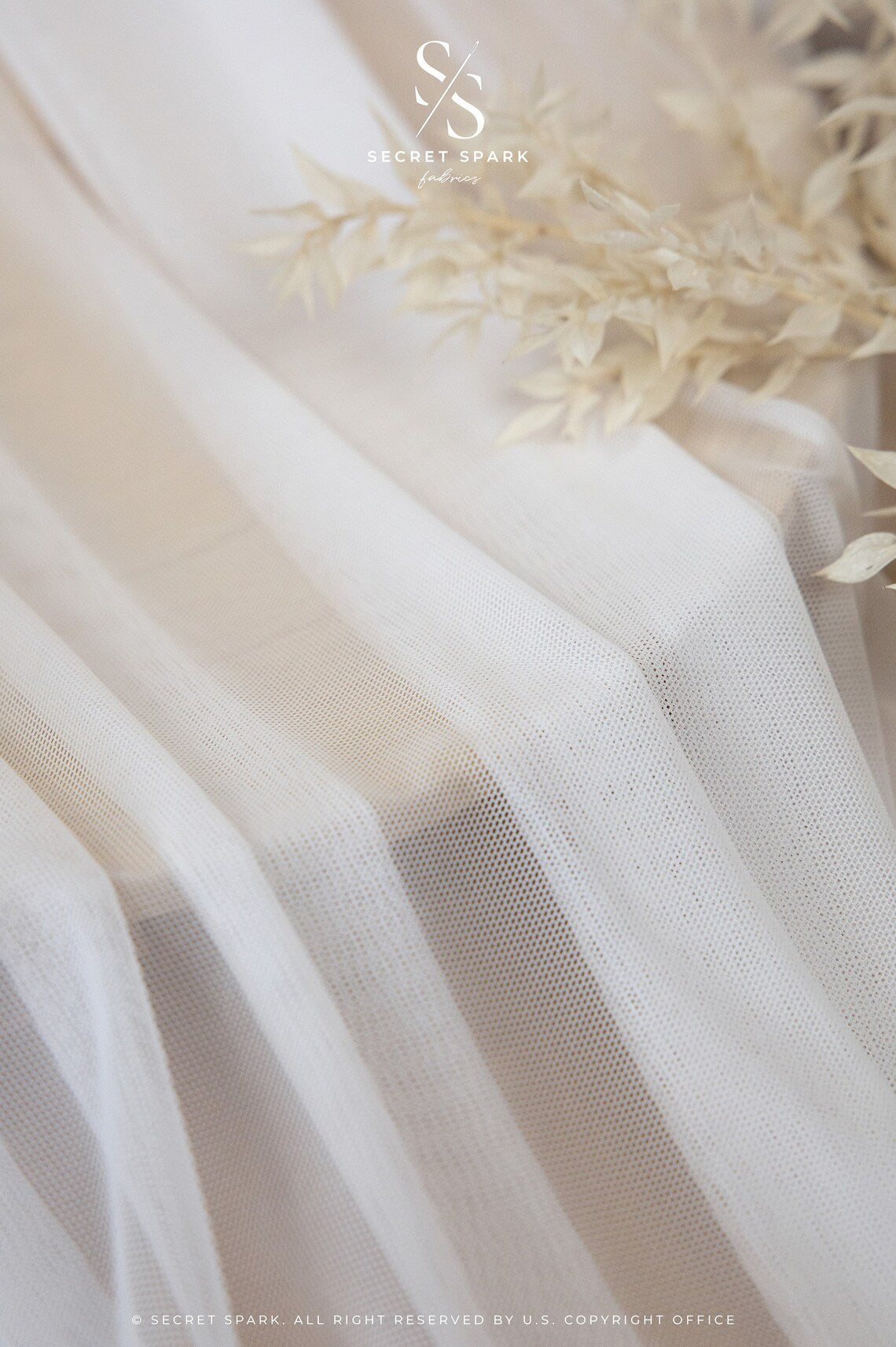 Buy White Power Mesh | High-Elastic Net for Bridal & Foundation Wear ...