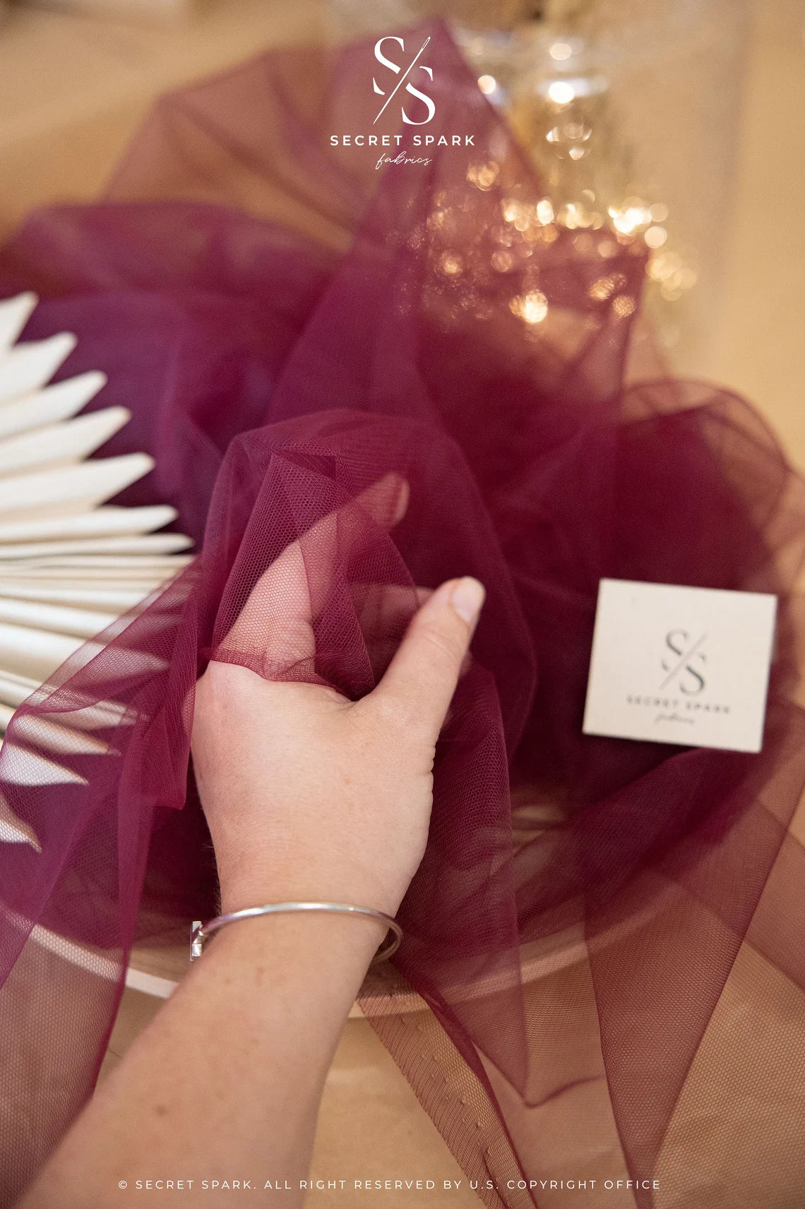 Online Fabric Store Clouds Tulle 59" - Wineberry Color Premium Quality ...